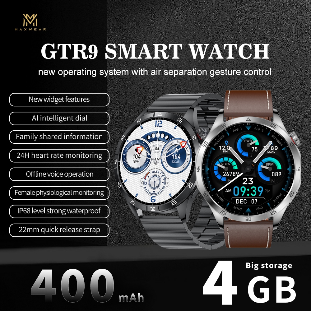 Maxwear GTR9 Smart watch 4GB Memory Dynamic Island NFC Waterproof ...