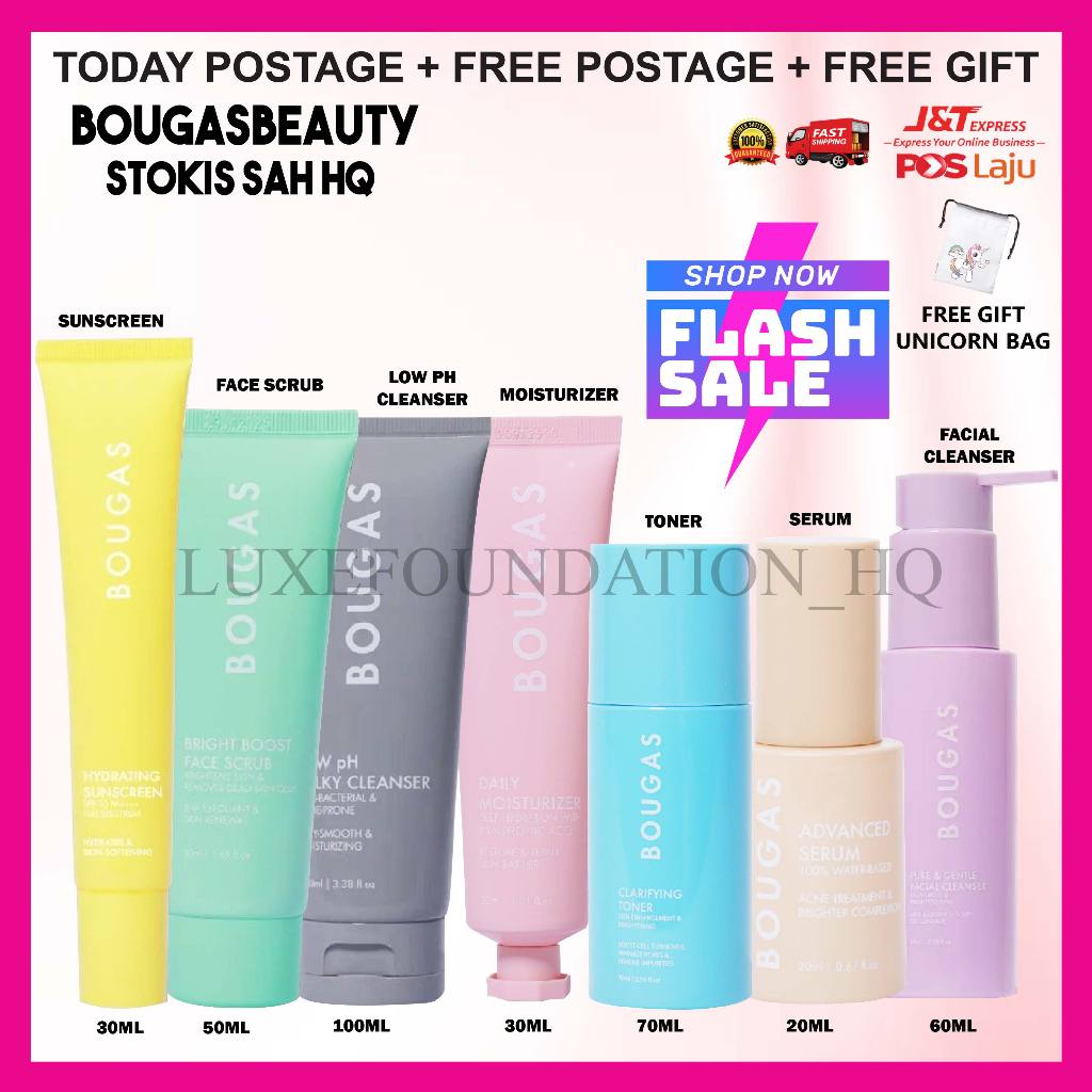 [CLEARANCE] Bougas Beauty: Bougas Advanced Serum, Bougas Face Scrub ...