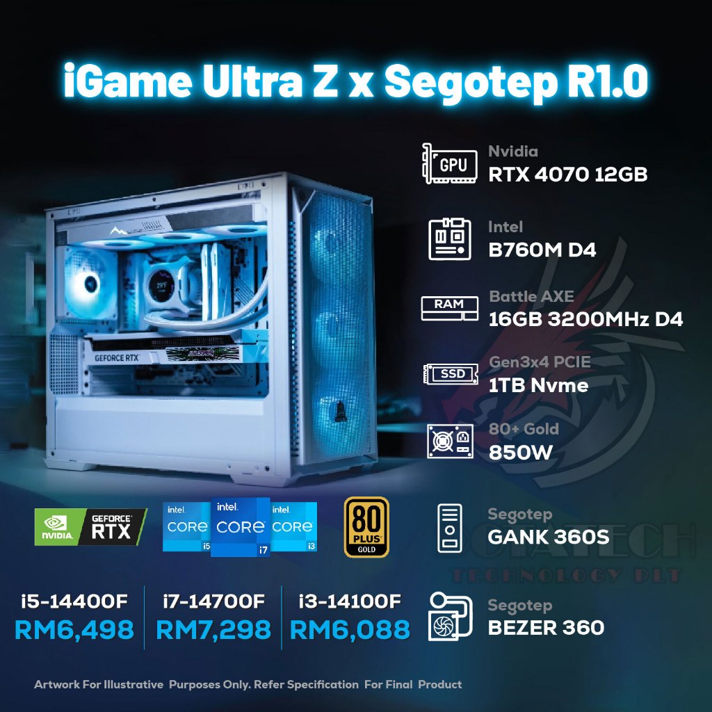 # DOTATECH iGame Ultra Z x Segotep R1.0 - CUSTOM PC GAMING PACKAGE ...