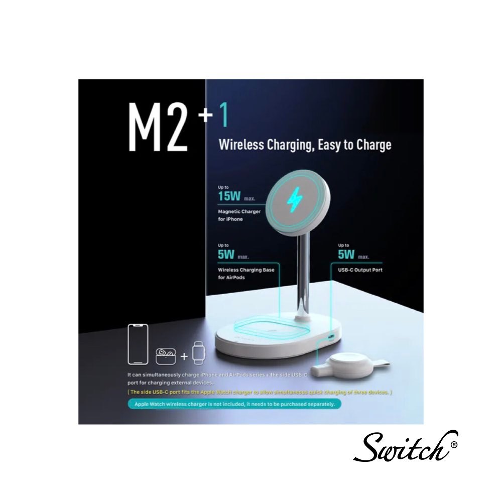ADAM elements OMNIA M2+ Magsafe 2+1 Wireless Charging Station | Shopee ...