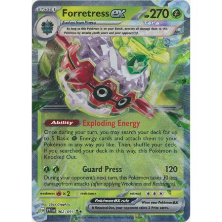 Pokemon tcg Forretress ex - 002/091 - Ultra Rare Scarlet & Violet ...