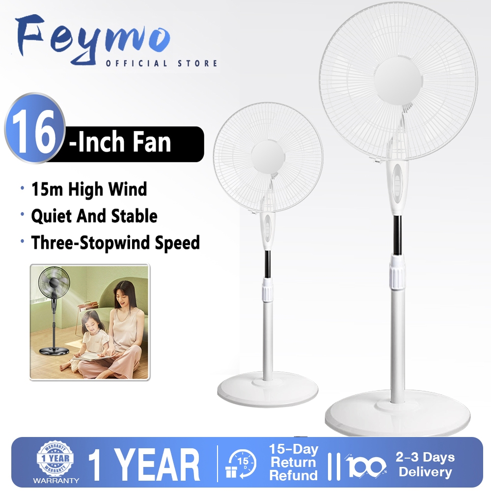Feymo 16 inch Stand Fan Floor Fan 3 Speed Mode 5 blades Kipas Berdiri | Shopee Malaysia