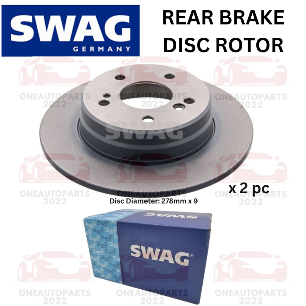 SWAG GERMANY REAR BRAKE DISC ROTOR MERCEDES BENZ W203 W210 SLK R170 ...