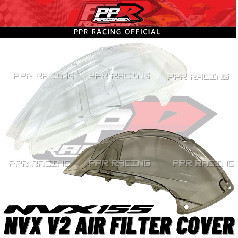 YAMAHA NVX V2 AIR FILTER COVER SMOKE CLEAR CARBON AIR BOX COVER NVX155 ...