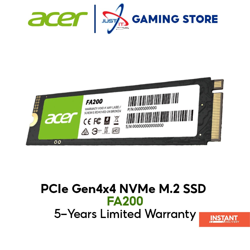 ACER FA200 PCIe Gen4x4 NVMe M.2 SSD ( 500GB / 1TB / 2TB ) | Shopee Malaysia