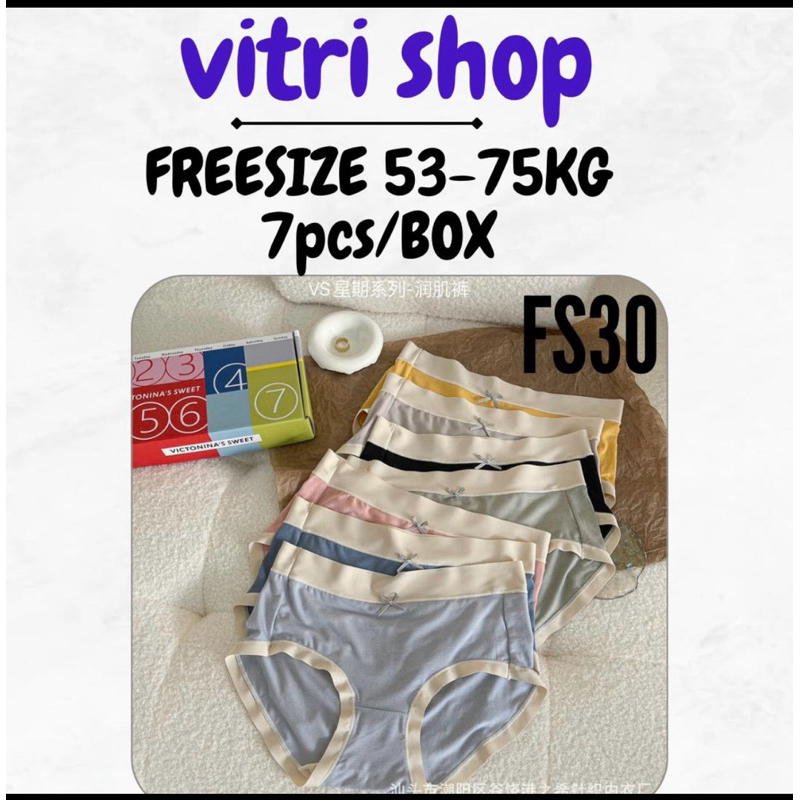 (VITRI SHOP) FS30 7pcs PANTIES UNDERWEAR ANTIBACTERIAL FREESIZE,SELUAR DALAM,PAKAIAN DALAM ...