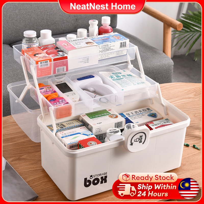 Medicine Box Portable Clear Plastic Medicine Box Travel Watertight ...