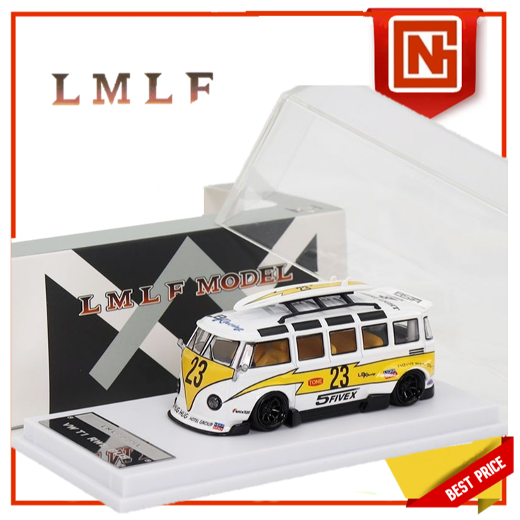 TPC 1:64 Model Car VW T1 Kombi Lightning Flash Bus Alloy Metal Die-Cast ...