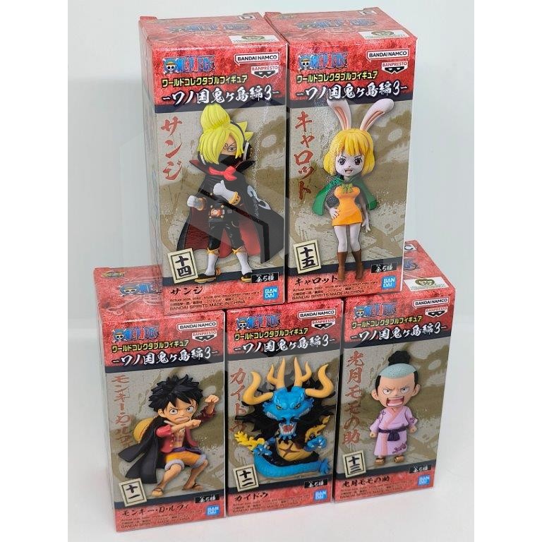 BANPRESTO WCF ONE PIECE WANOKUNI ONIGASHIMA 3 [LUFFY+KAIDO+CARROT+SOBA ...