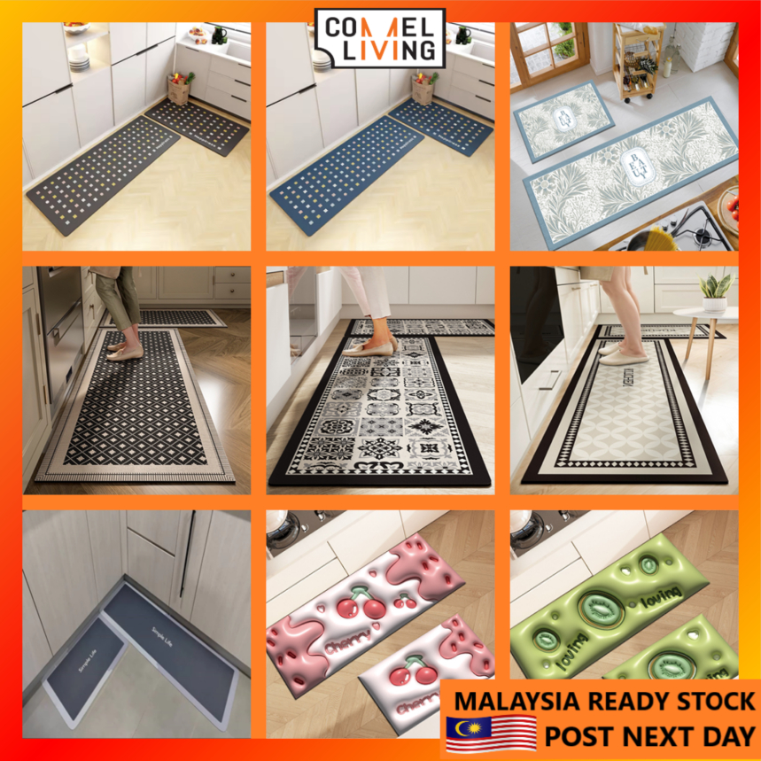 Kitchen Quick Drying Diatom Mud Mat Non-Slip Good Absorbent Carpet Bathroom Alas Kaki Bilik ...