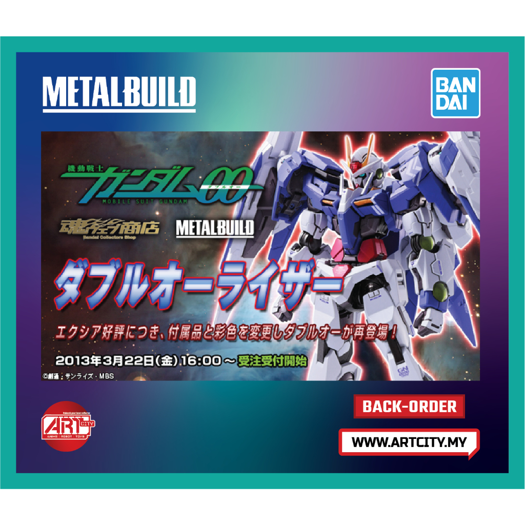 Bandai Metal Build - Gundam 00 Raiser - Original Color Ver. - Tamashii ...