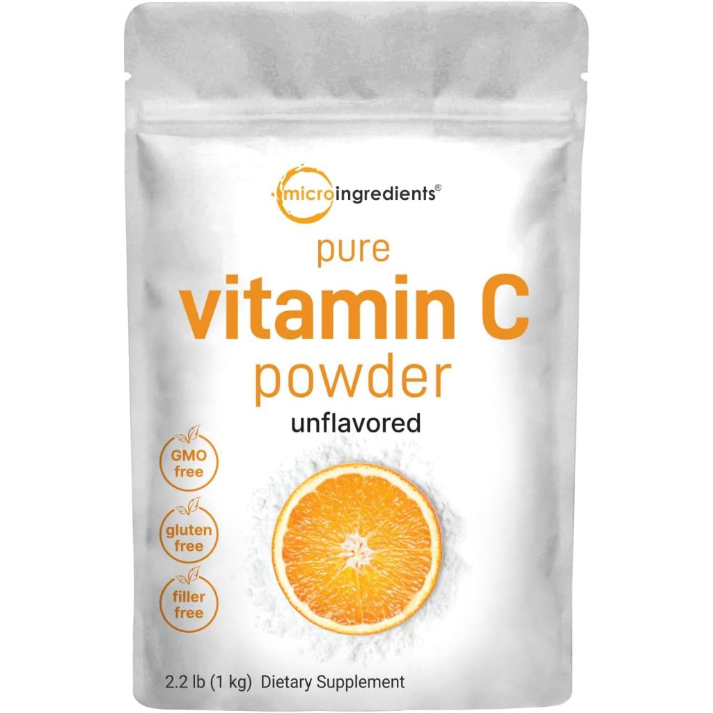 Pure Vitamin C Crystal Powder (Water Soluble Vitamin C 1000mg Per ...