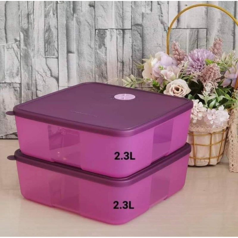 TUPPERWARE LELONG FREEZERMATE SQUARE II 2.3L WITH DIAL (2pcs) | Shopee Malaysia