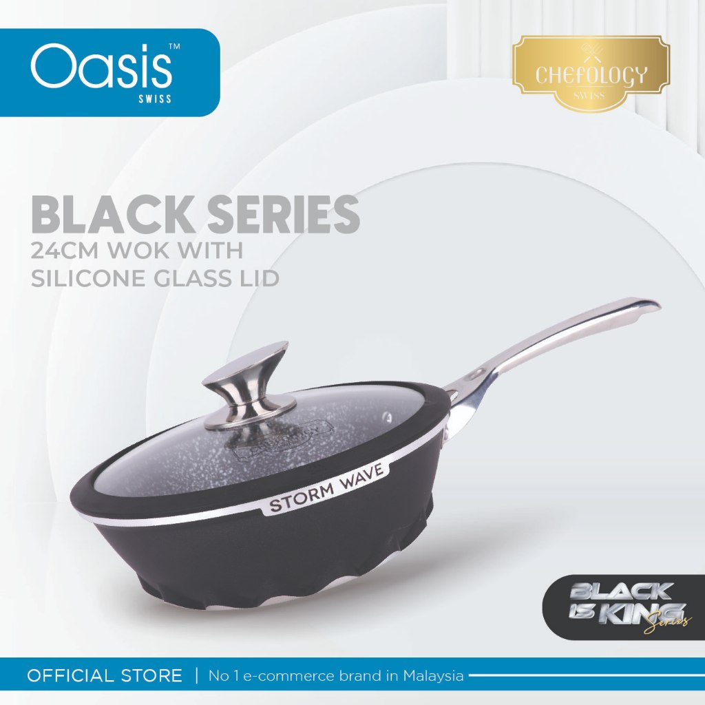 Chefology Stormwave Black Series - Non Stick Kuali Set Periuk Pot ...