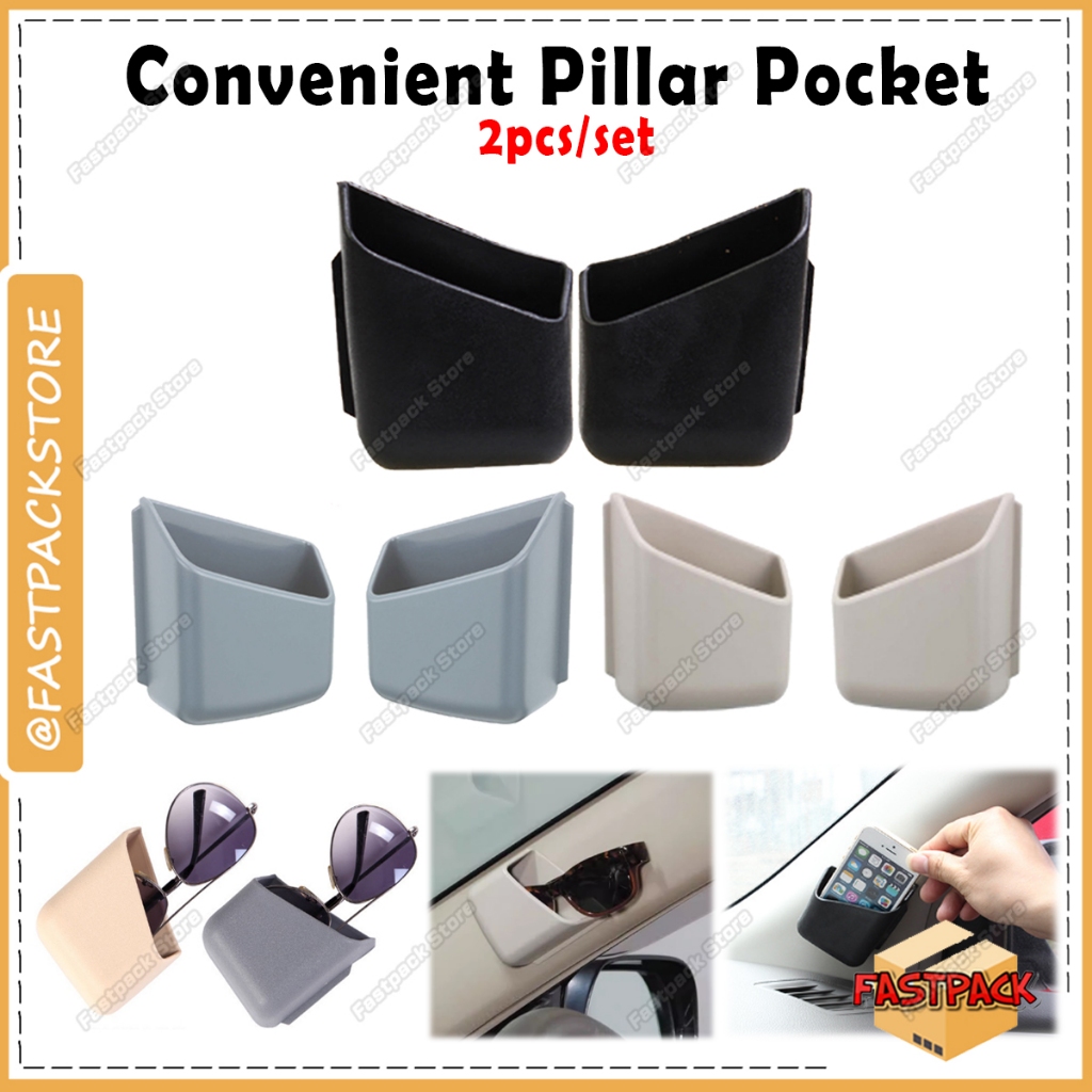 Universal Car Side Door Pillar Pocket Storage Organizer Box A Pillar ...