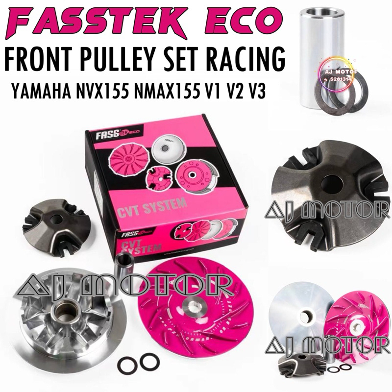 [ FASSTEK ECO RACING PULLEY KIT SET 13.5 ] YAMAHA NVX155 NMAX155 V1 V2 V3 NVX NMAX PULLY DEPAN ...