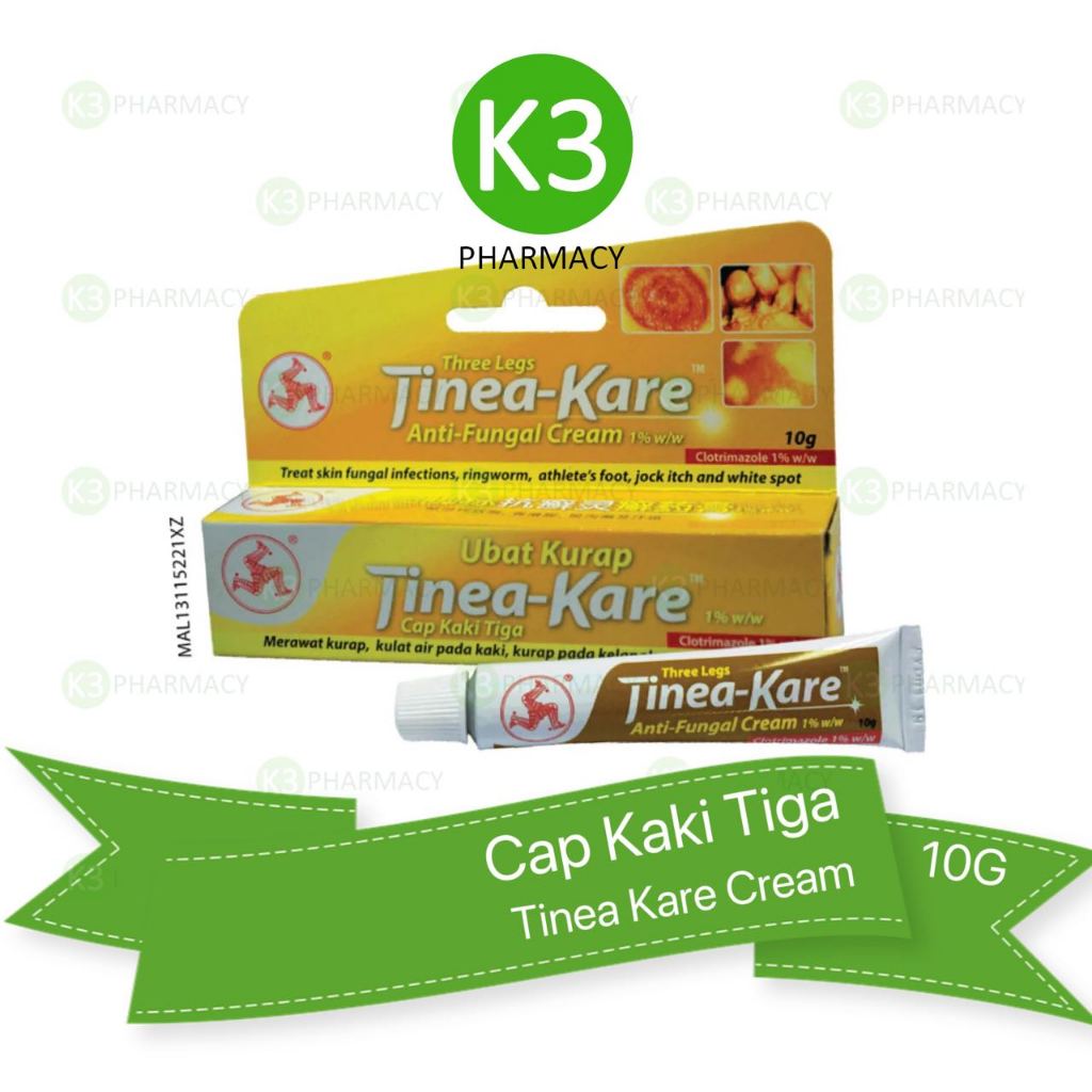 Three legs Tinea-kare Anti-Fungal Cream (10G) | Shopee Malaysia