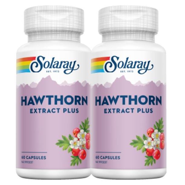 SOLARAY HAWTHORN EXTRACT PLUS CAPSULES 60'S / 60'S X 2 (EXP 01/2027 ...