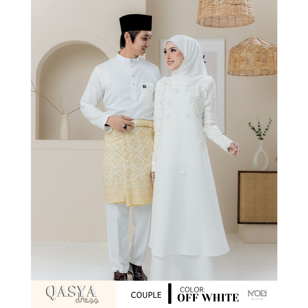 SET NIKAH DRESS QASYA 7 ITEM IN OFF WHITE I NIKAH I TUNANG I SANDING I ...