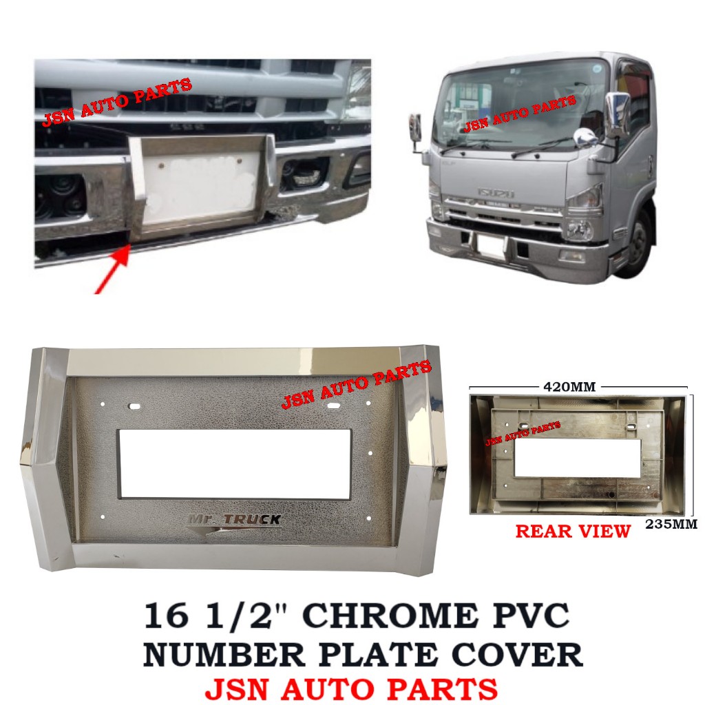 J125S13 CHROME NUMBER PLATE COVER 16 1/2" FOR LORRY TRUCK | Shopee Malaysia