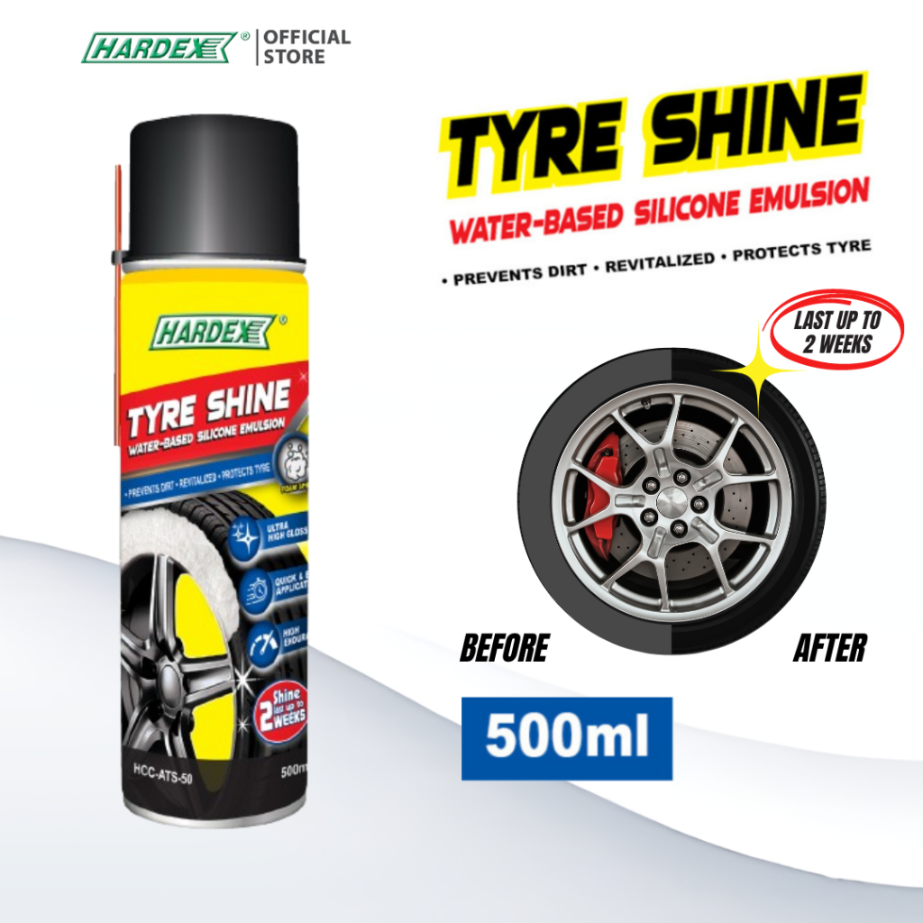HARDEX Tyre Shine Water-Based Silicone Emulsion (500gm) HCC-ATS-50 ...