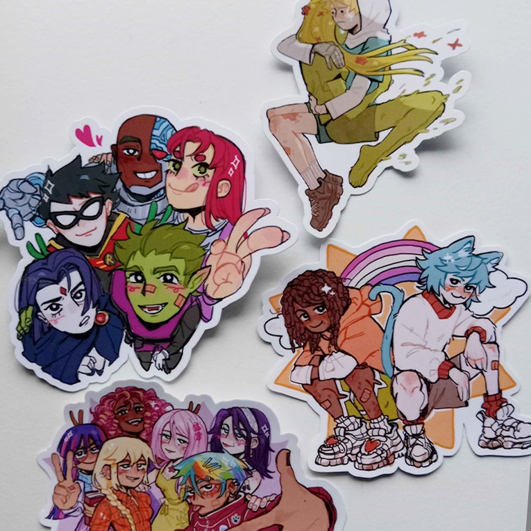 Nostalgia Series Glossy Stickers Teen Titans, Adventure Time, TAWOG ...