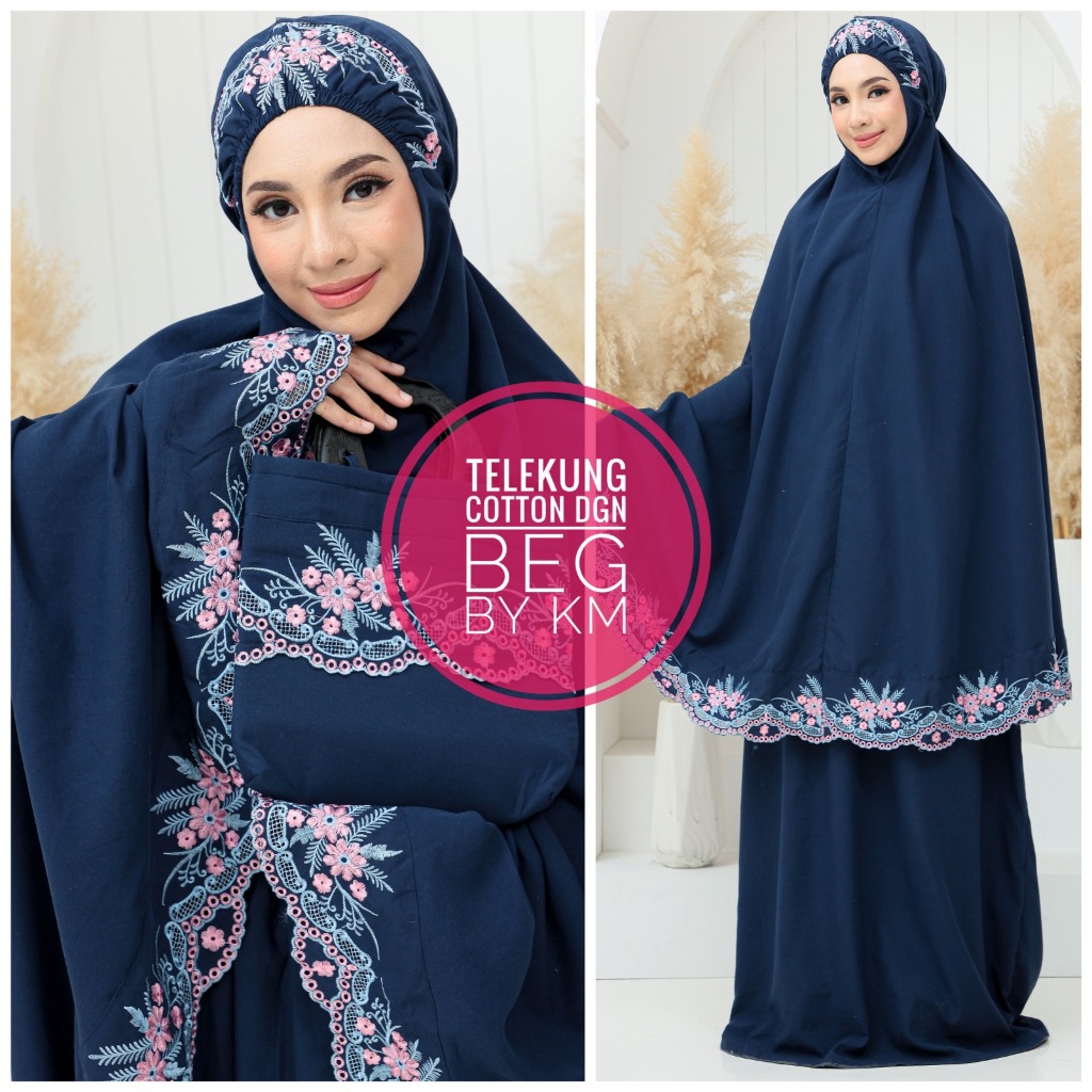 Telekung Cotton sulam dgn BEG, Telekung Murah,Telekung Kerawang , Ready ...