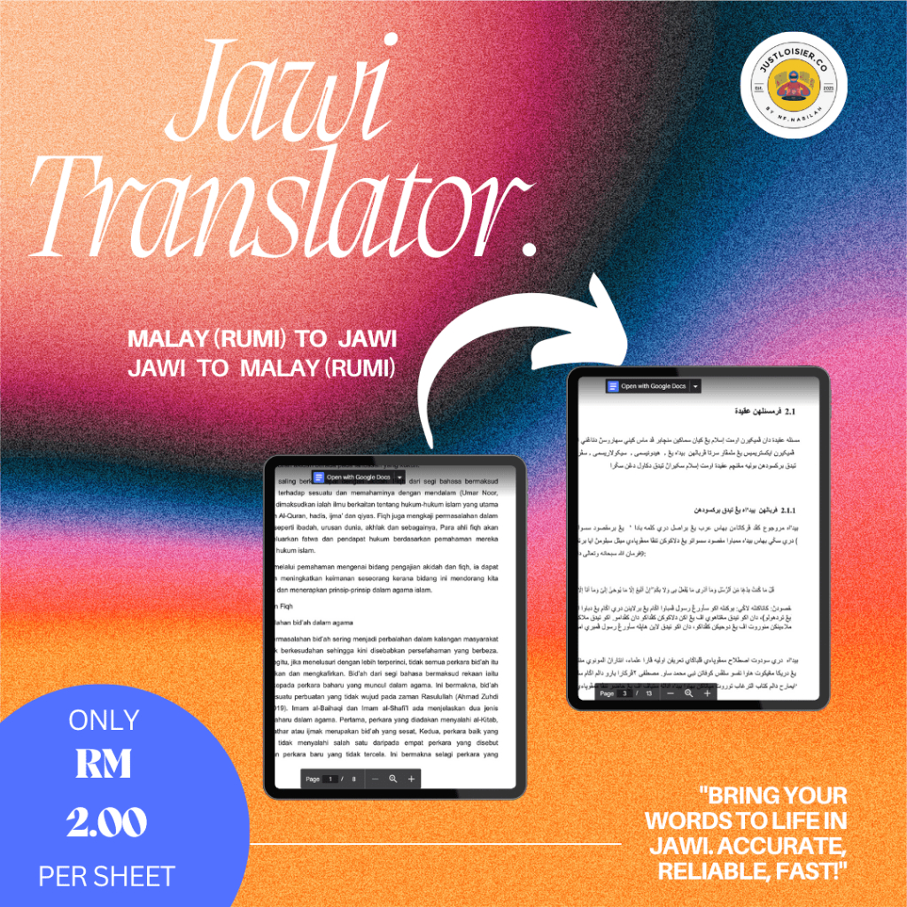 Jawi Translator (Malay to Jawi ) / (Jawi to Malay) | Shopee Malaysia
