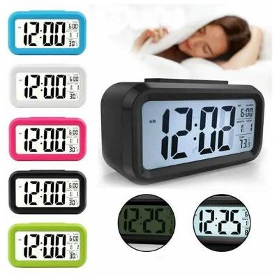 clock digital alarm smart temperature snooze alarm clock digital Jam ...