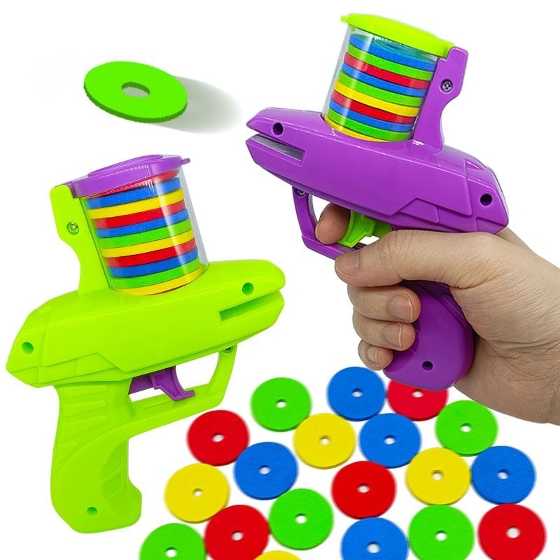 Carrot Gun Flying Disc Launcher, Mini Classic Toys Flying Disc Toy ...