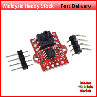 DC 3.3V 5V 0-40KPa Pressure Sensor Module Connect 2.5mm Soft Tube ...