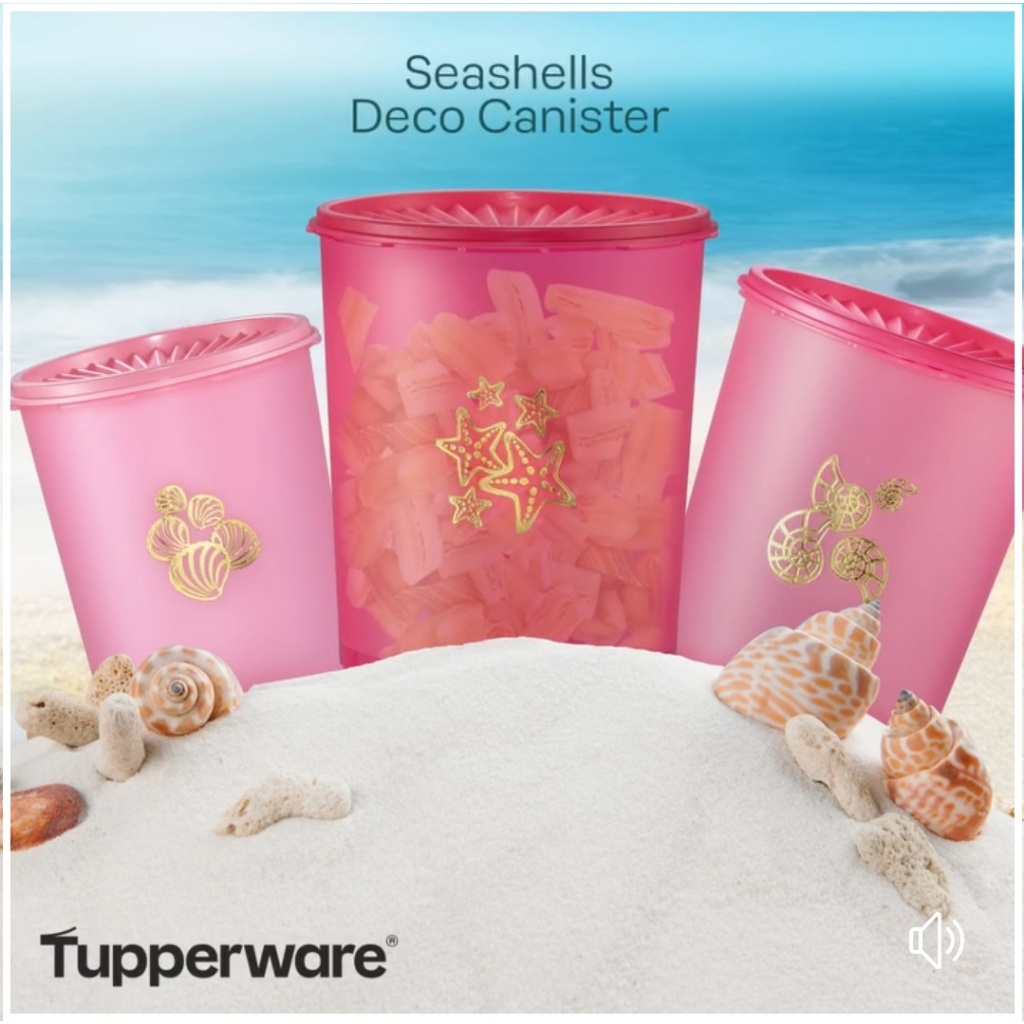 Tupperware Seashells Deco Canister Set | Shopee Malaysia