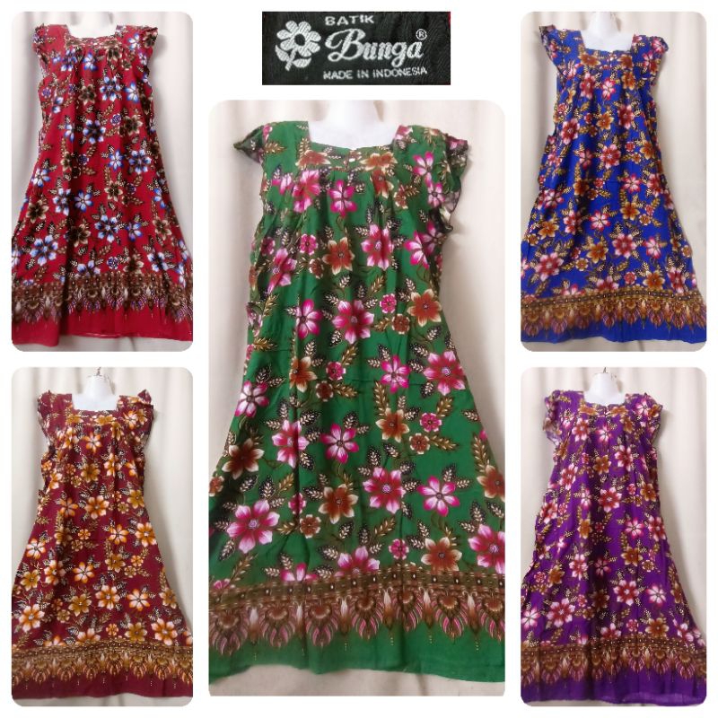 BS1 (Size XL) (Bunga) Baju Tidur Batik/Baju Batik | Batik Night Dress ...
