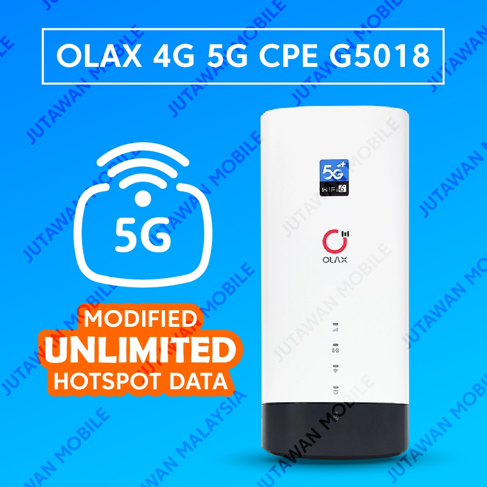 MODIFIED OLAX G5018 5G Modem WIFI6 CAT22 5G/4G Unlimited | Shopee Malaysia