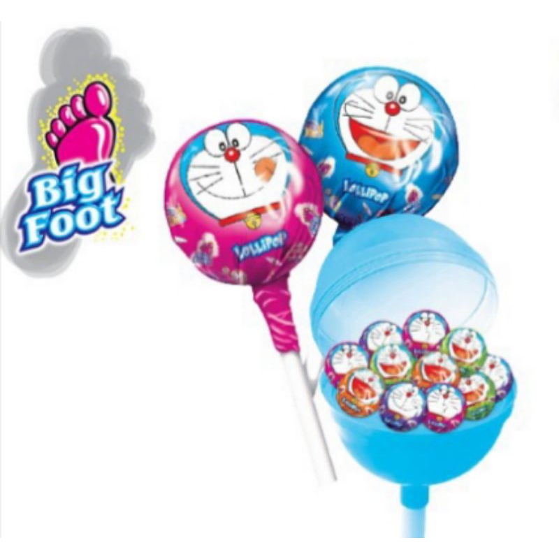 Big Foot Lollipop Doraemon 9g x 15's (135g) Exp: 5/11/2024 | Shopee ...