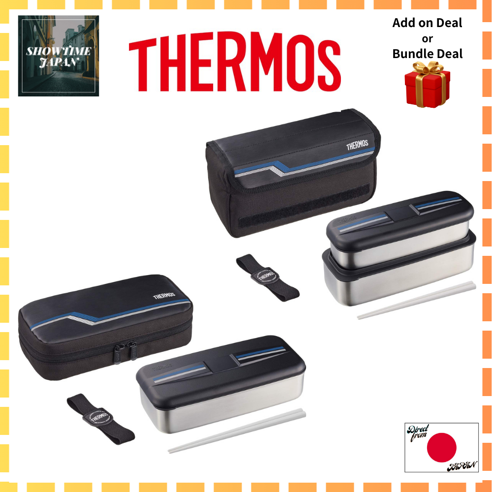Thermos Bento Box Stainless Steel Fresh Lunch Box Line Black Dishwasher ...