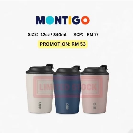 (Free Shipping) Montigo Sense Coffee Cup - 12oz 340ml | Shopee Malaysia