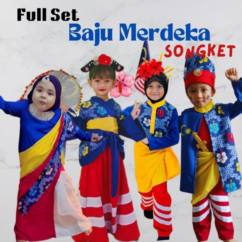 [MERDEKA] BAJU FASHION SONGKET MERDEKA KANAK-KANAK | Shopee Malaysia