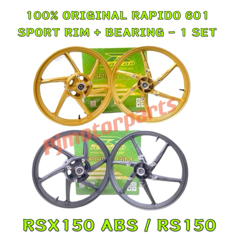RSX150 ABS / RS150 ( 100% ORIGINAL RAPIDO 601 ) 160/185 X 17 PNP SPORT ...