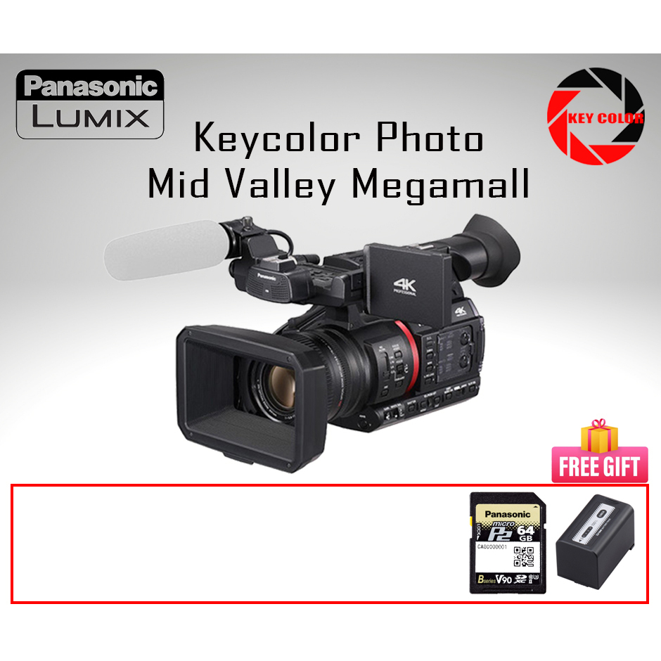 Panasonic AG-CX350 4K Camcorder + Panasonic Micro P2 64GB + Extra VBR59 Battery (Panasonic ...
