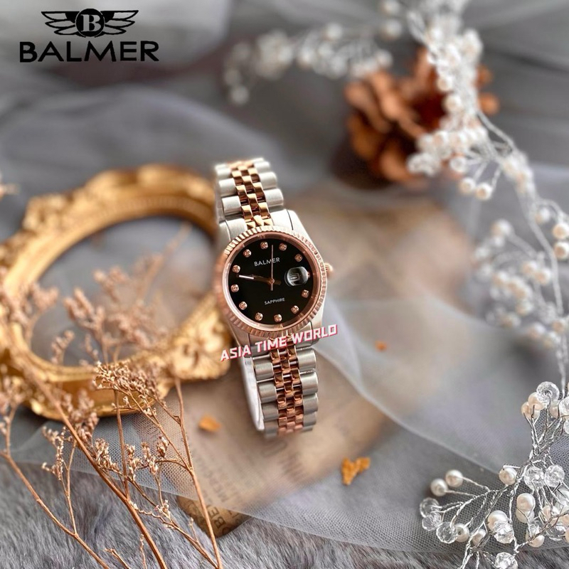 [Original] Balmer 8172L RTT-4S Elegance Sapphire Women Watch with Black ...
