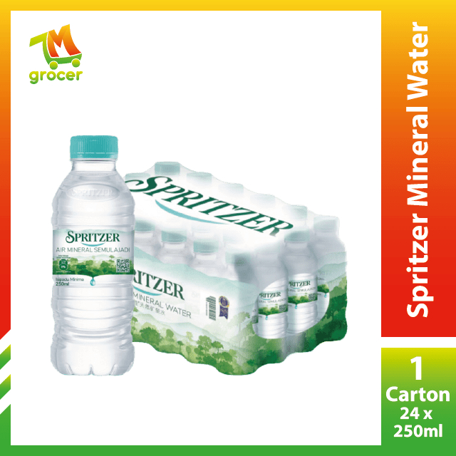 Spritzer Mineral Water 1 Carton (24 x 250ml) | Shopee Malaysia