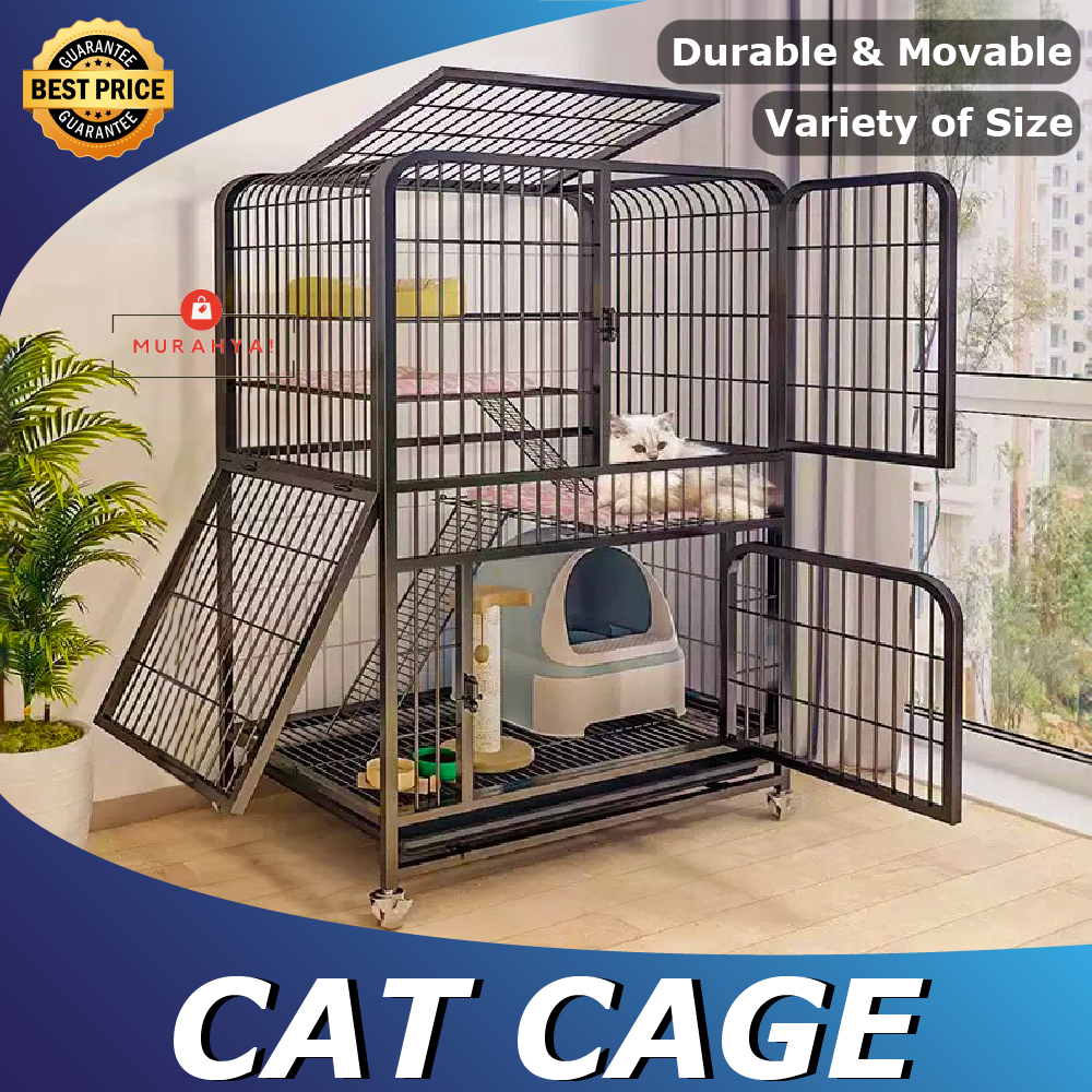 Sangkar Kucing murah Besar Cat Cage Large 2 3 4 Tingkat Level Pets ...