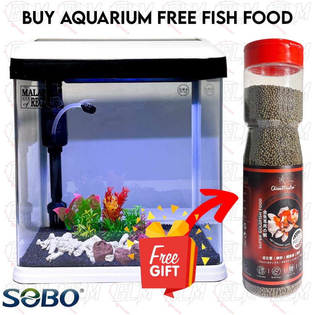 Sobo T-830F Sobo T-390F Fish Aquarium Set Lengkap Fish Tank (Pump ...