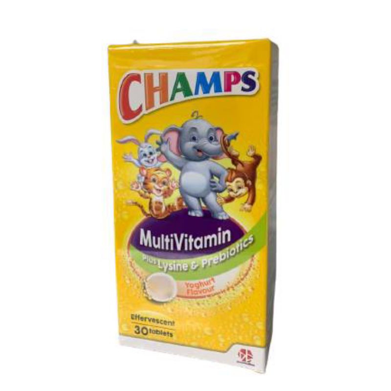 Champs Multivitamin Plus Lysine & Prebiotics Yoghurt Flavour 30's (Exp ...