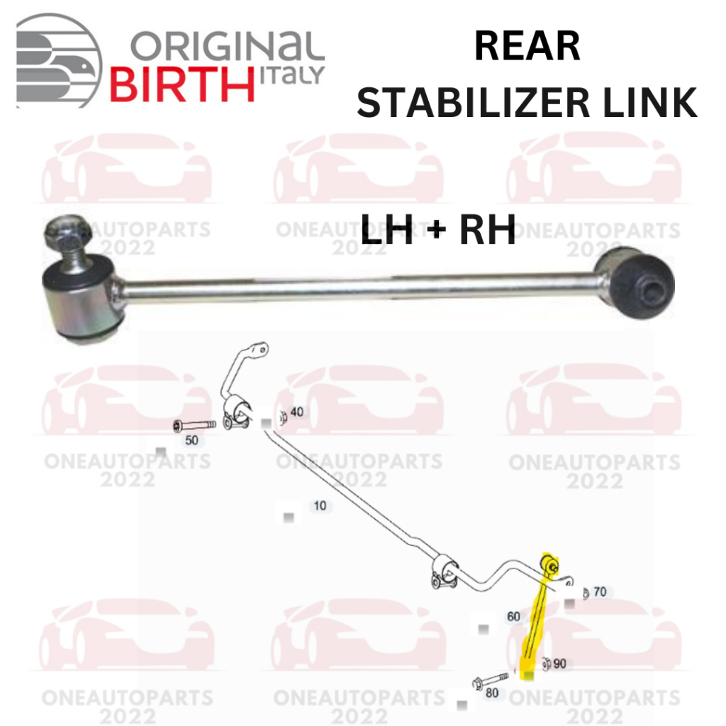 ORIGINAL BIRTH ITALY REAR STABILIZER LINK (RH + LH) MERCEDES BENZ W204 C204 W212 W218 | Shopee ...