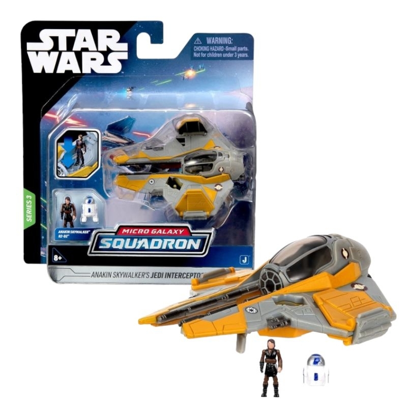 Star Wars Micro Galaxy Squadron Anakin Skywalker Jedi Interceptor with ...