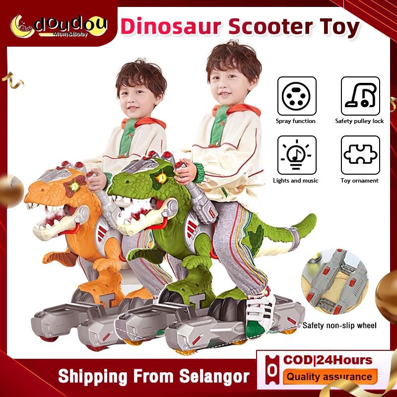 Dinosaur Scooter Kids Ride On Dinosaur Electric With Sounds and Smoke ...
