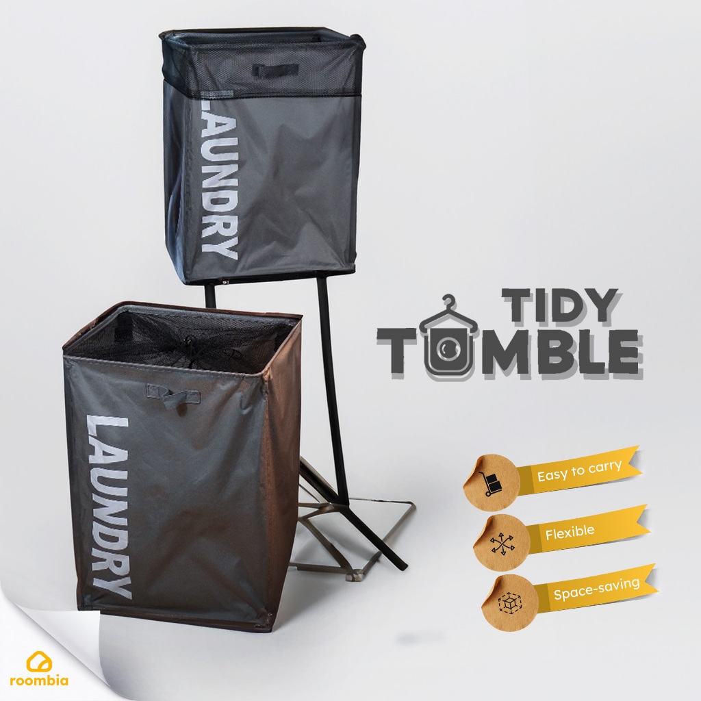Tidy Tumble Laundry Basket With 360 Wheel + Easy Carry | Shopee Malaysia
