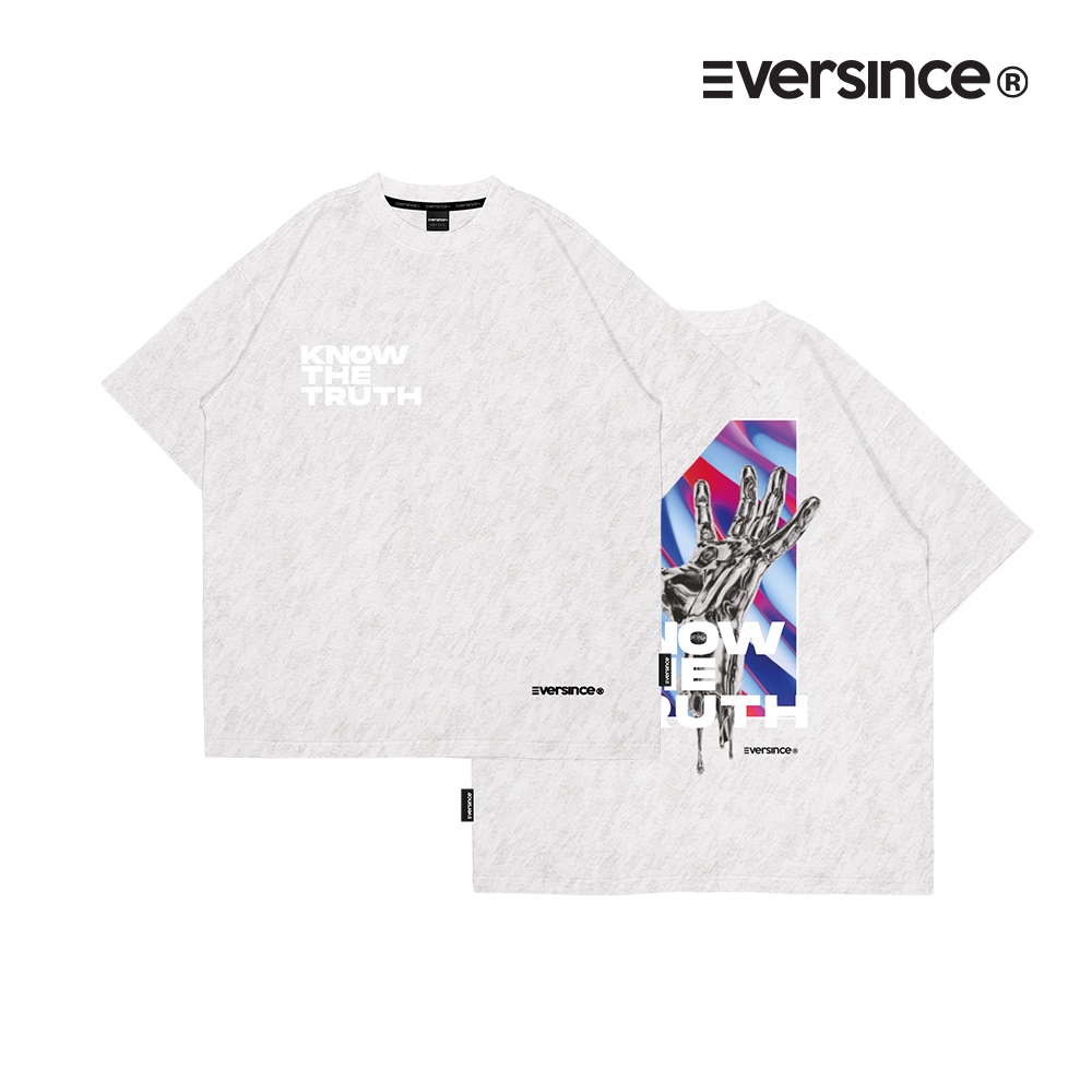 Eversince Neo Oversized Short Sleeve T-Shirt Melange Grey | Shopee Malaysia